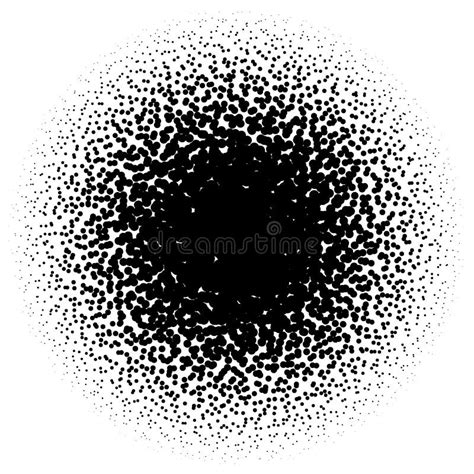 Halftone Element Abstract Geometric Graphic With Half Tone Pattern