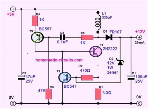 Dc To Dc Step Up Converter Circuit Diagram