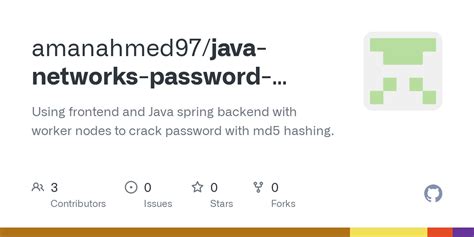 Github Amanahmed97java Networks Password Cracker Using Frontend And
