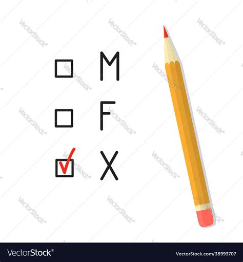 Gender Marker Checkboxes Royalty Free Vector Image