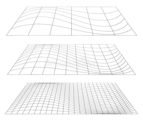Graticule Grid Mesh Plane With Deform Distortion Effect Reticulate