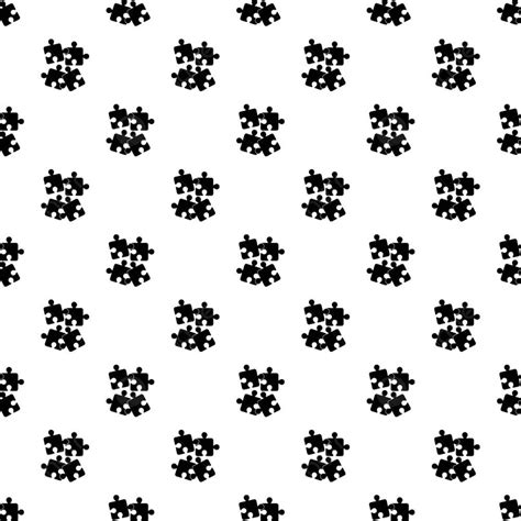 Jigsaw Puzzles Pattern Seamless In Simple Style Vector Illustration Background Shape Group