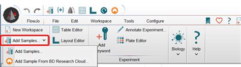 Adding Samples To The Workspace Flowjo Documentation Flowjo Documentation Documentation