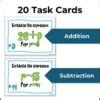 Expressions With Variables Task Cards Add Subtract Chalk Apples
