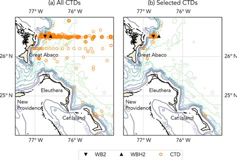 A All Ctd Profiles From The World Ocean Database 2018 In The Region