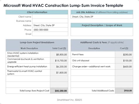 Free Construction Invoice Templates