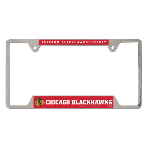 Chicago Blackhawks Metal License Plate Frame Sunset Key Chains