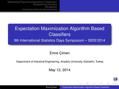 PDF Expectation Maximization Algorithm Based Classifiers