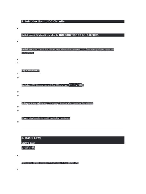 Dc Circuit Analysis Template Pdf Voltage Series And Parallel Circuits