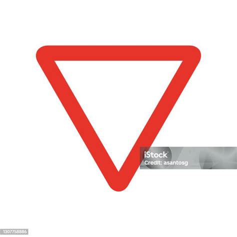 흰색과 빨간색의 삼각형 트래픽 신호 흰색 배경에 격리 필수 방법을 제공합니다 양보 표지판에 대한 스톡 벡터 아트 및 기타 이미지