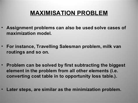 Assignment Problem