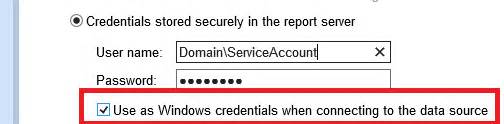 Reporting Services Ssrs Data Source Windows Authentication Stack