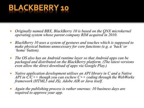 Development Of Mobile Application Ppt Pptx Operating Systems