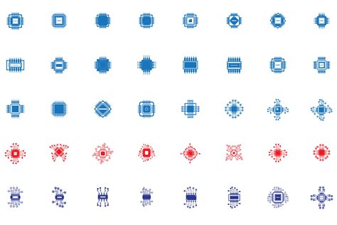 Cpu Processor Line Vector Icon Logo Graphic By Kosunar185 · Creative Fabrica