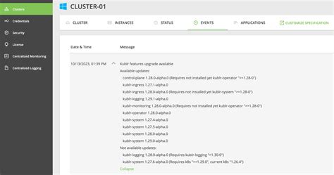 Upgrade Of Cluster Features Kublr Documentation