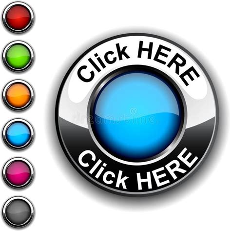 Click Here Button Stock Vector Illustration Of Internet 14957087