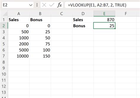 Excel Use VLOOKUP To Find Value That Falls Between Range