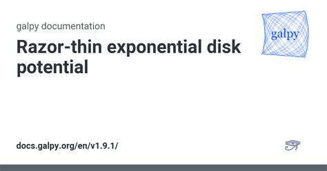 razor thin exponential disk potential — galpy v1 9 1 documentation
