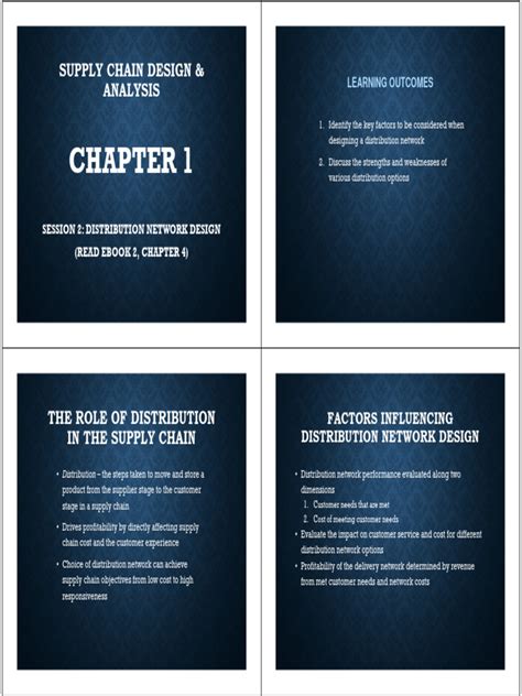 Chapter 1 Session 2 Distribution Network Design Compatibility Mode Pdf