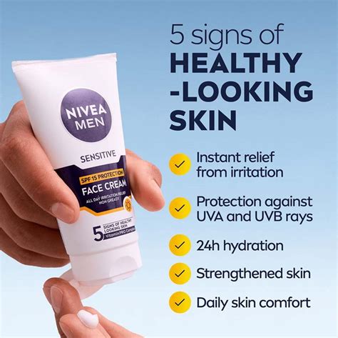 Nivea Men Sensitive Face Cream Spf 15 75 Ml