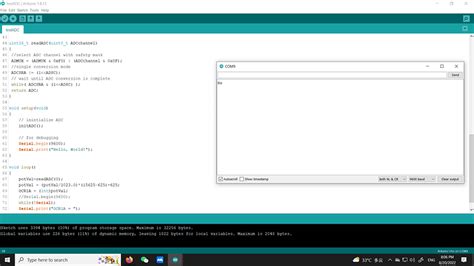 Initialize ADC Conflict With Serial Print Programming Questions Arduino Forum