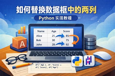 如何替换数据框中的两列python