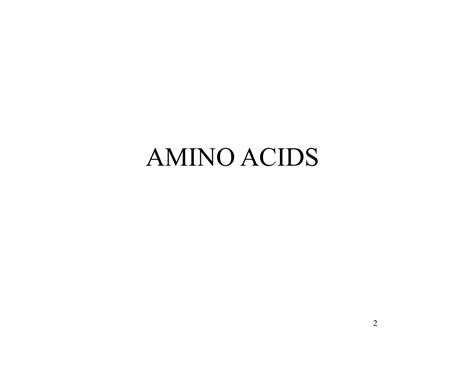 SOLUTION: Amino acid structure and properties - Studypool
