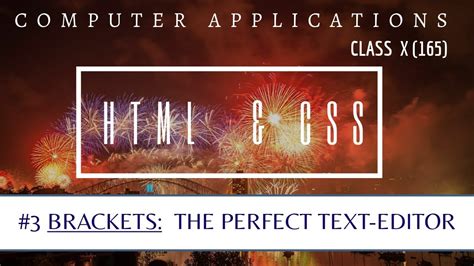 Setting Up Brackets Text Editor Html Class X Cbse Computer