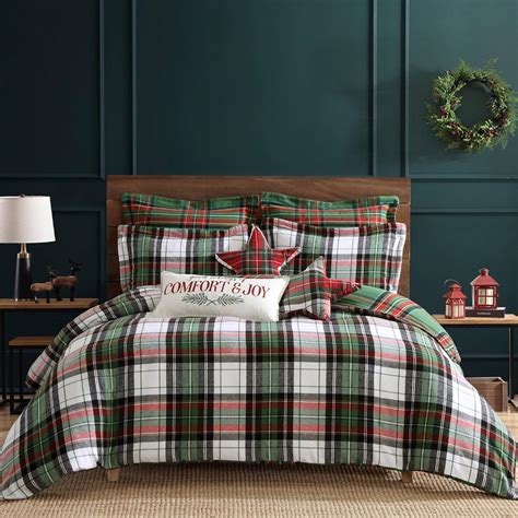 Levtex Home Spencer Plaid Green Duvet Cover Set King