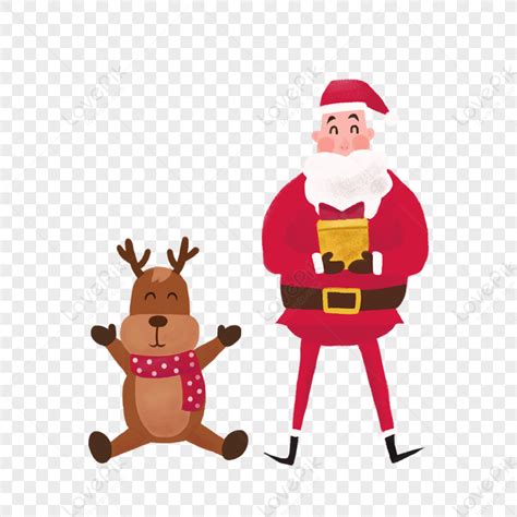 만화 일러스트 크리스마스 노인주는 선물 리스트 사불상 Png 일러스트 무료 다운로드 Lovepik
