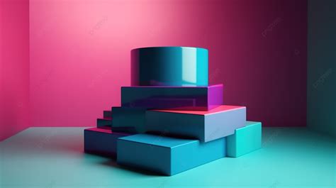 Abstract Geometric Shape Podium In 3d Rendering Background, 3d Geometric, 3d Abstract, 3d Render ...