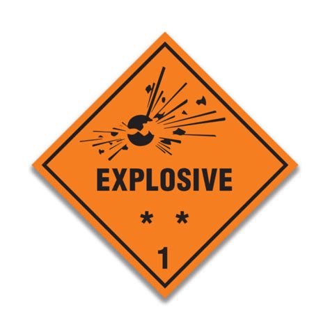 Class 1 Explosive 1 Safety Sign And Label