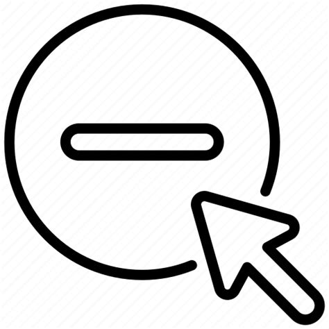 Click Cursor Delete Minus Mouse Remove Subtract Icon Download On Iconfinder
