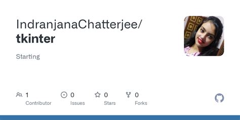 GitHub IndranjanaChatterjee Tkinter Starting