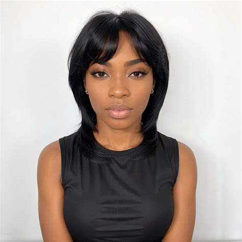 Glueless Pixie Cut 5x5 Lace Closure Wigs Short Straight Bob 80s 90s Mu