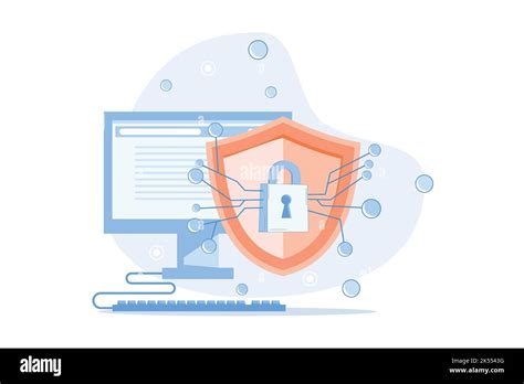 Characters Using Cyber Security Services To Protect Personal Data