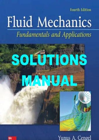 SOLUTIONS MANUAL For Fluid Mechanics Fundamentals and Applications 4th ...