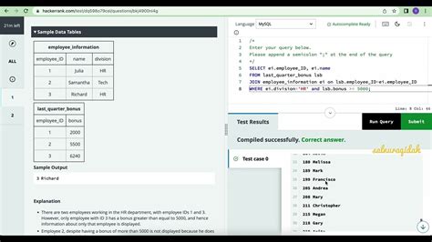 Hackerrank Sql Basic Certification Merit Rewards Solution Youtube