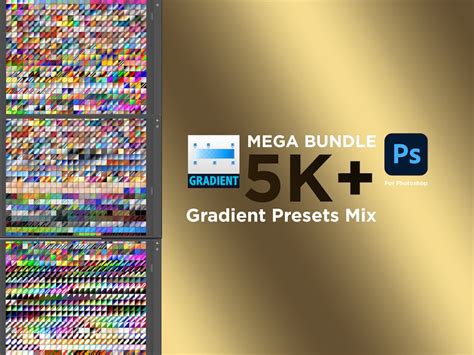 5k Mix Gradient Preset Overlays For Photoshop Includes Pastel