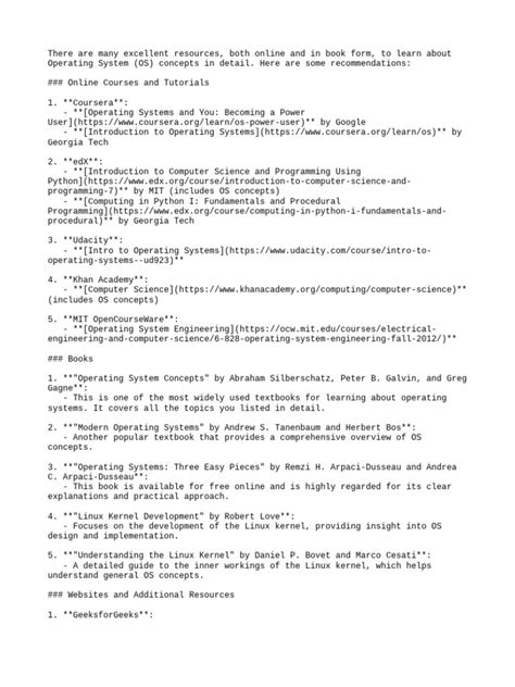 os resources download free pdf operating system linux