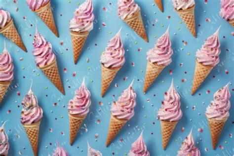 Colorful Array Of Pink Soft Serve Ice Graphic By Sun Sublimation