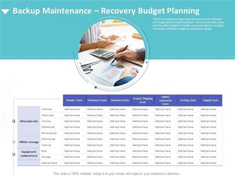 Strategies To Mitigate Cyber Security Risks Backup Maintenance Recovery Budget Planning Ppt
