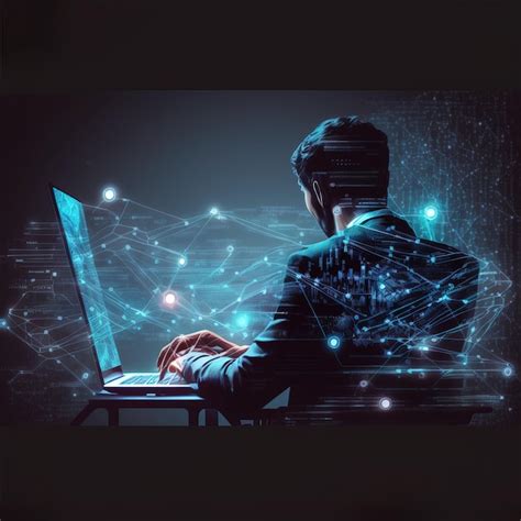 Premium Ai Image Illustration Of Person In Multiverse Big Data Internet Network Connection