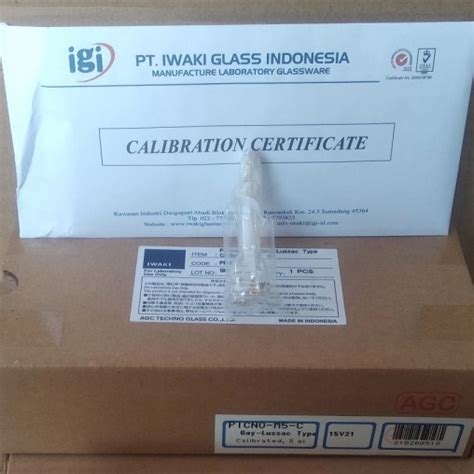 Jual Picnometer Calibrated 5 Ml Iwaki Original Sertifikat Shopee Indonesia