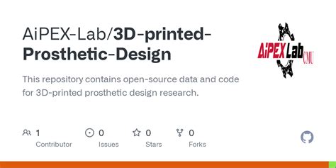 GitHub AiPEX Lab D Printed Prosthetic Design This Repository Contains Open Source Data And