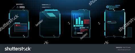 미래형 벡터 Hud 인터페이스 화면 디자인 스톡 벡터로열티 프리 1942727449 Shutterstock