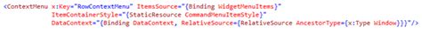 Wpf Dynamic Context Menu Revisited Steves Space
