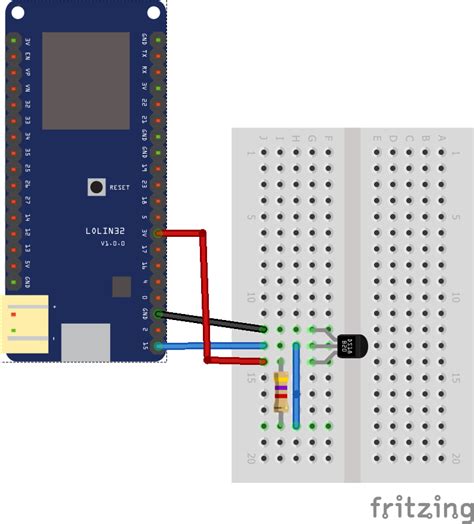 ESP32 and DS18B20 Temperature Sensor Example #esp32 #microcontroller