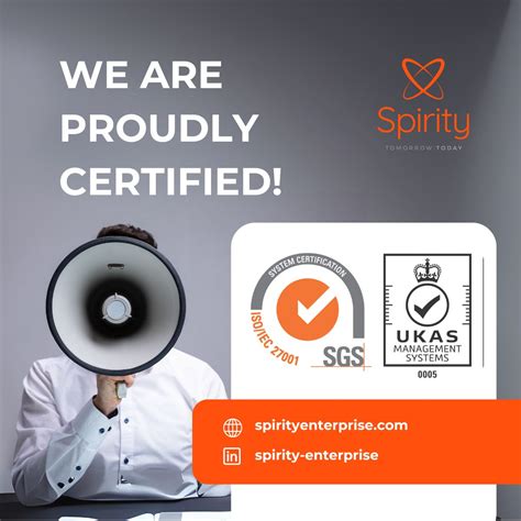 Iso27001 Cybersecurity Mssp Compliance Sgs Spirityenterprise… Spirity Enterprise Cplc