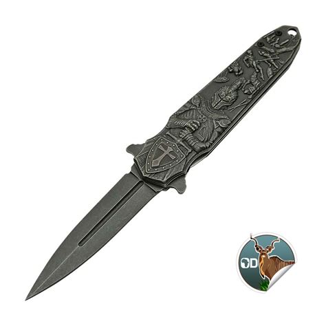 Stonewashed Crusader Knight Folding Knife Shop Today Get It Tomorrow